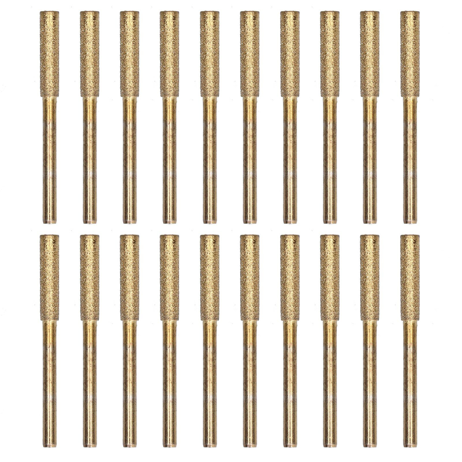 Набор из 20 инструментов для заточки цепей бензопил: фрезы, шлифовальные головки, вращающийся напильник, золотистый, 4,8 мм.