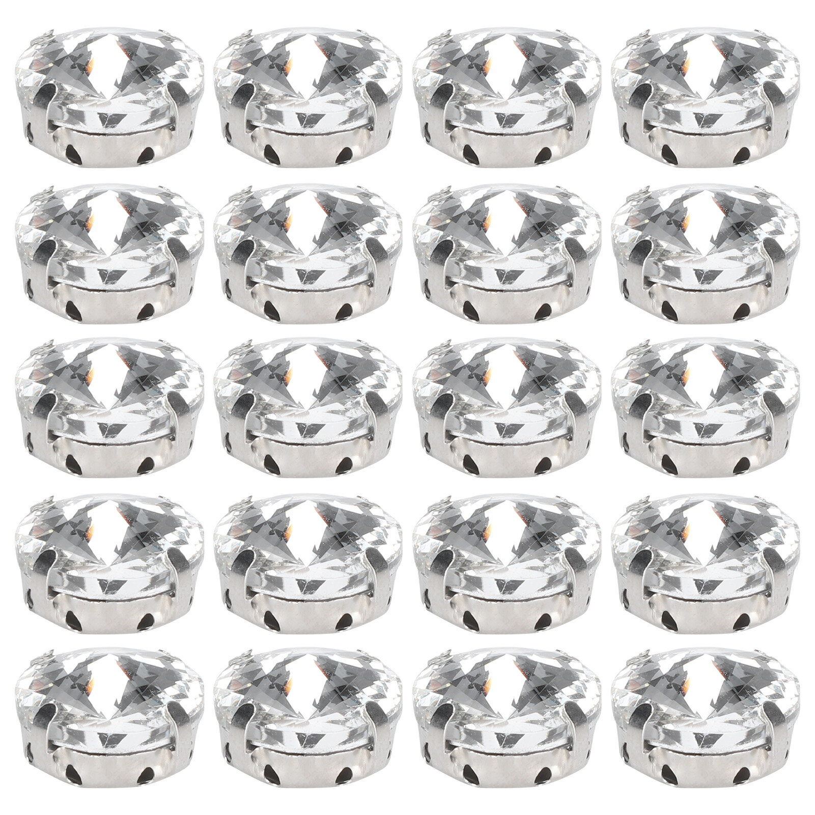 20 блестящих стразов в форме когтей для ручного шитья, украшения обуви и одежды (круглая форма 15 мм).