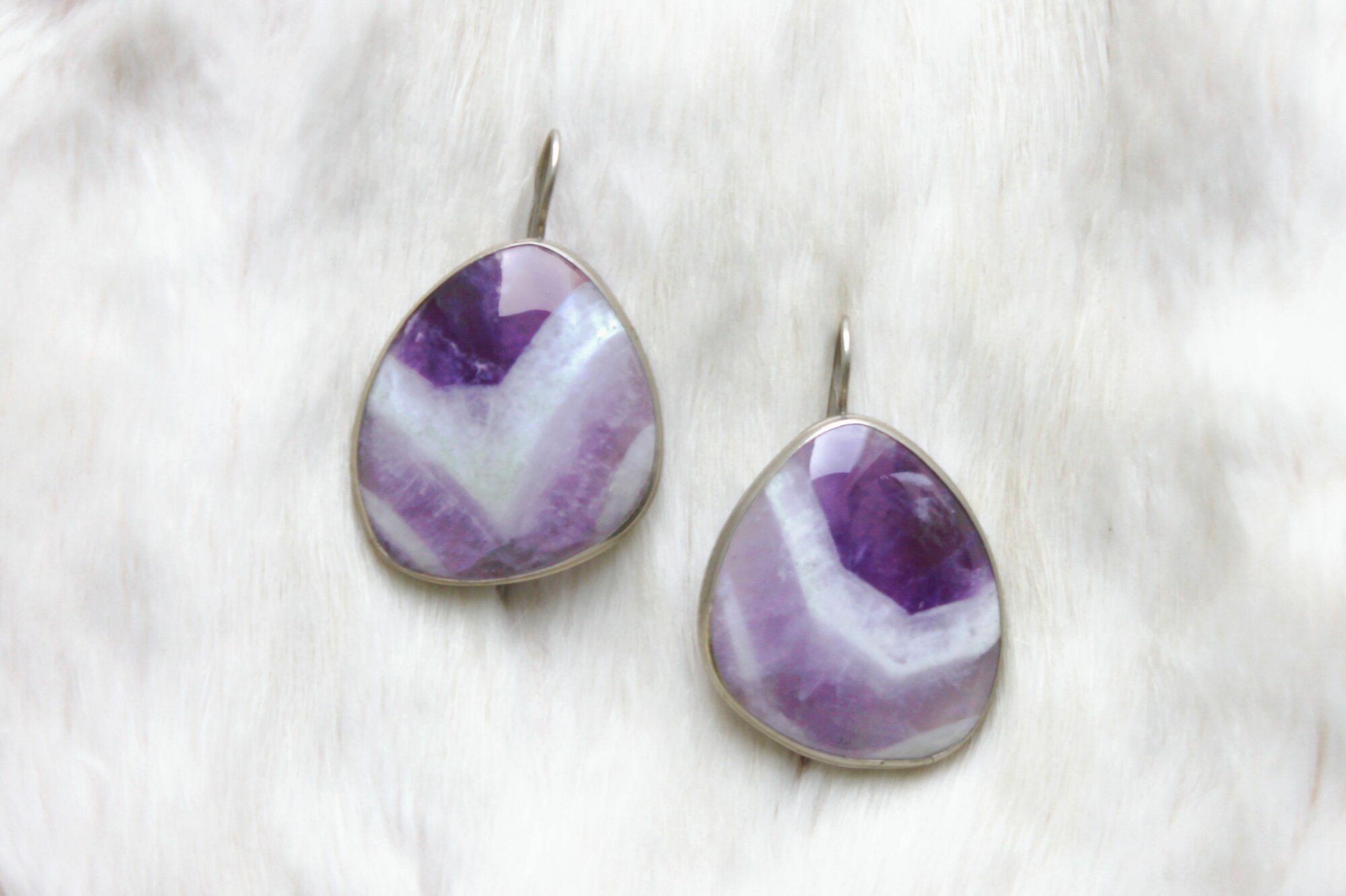Серьги, аметист