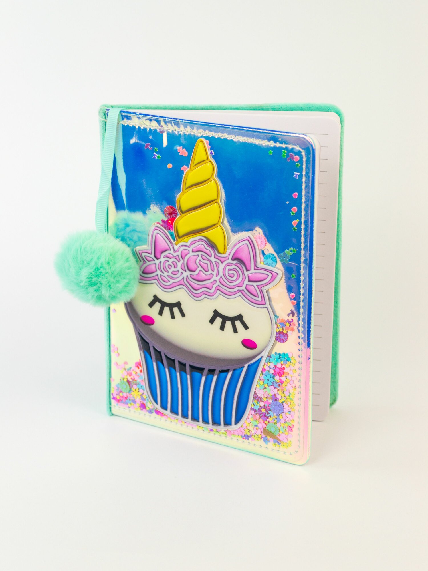 Яркий блокнот с 3D эффектом и блестками, дневник для девочки