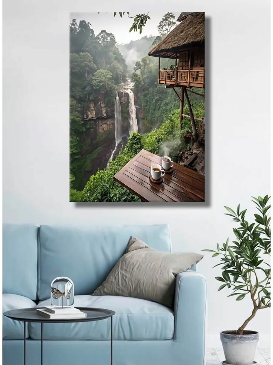 Картина "Чай на природе", интерьерная 50х70см 1шт.