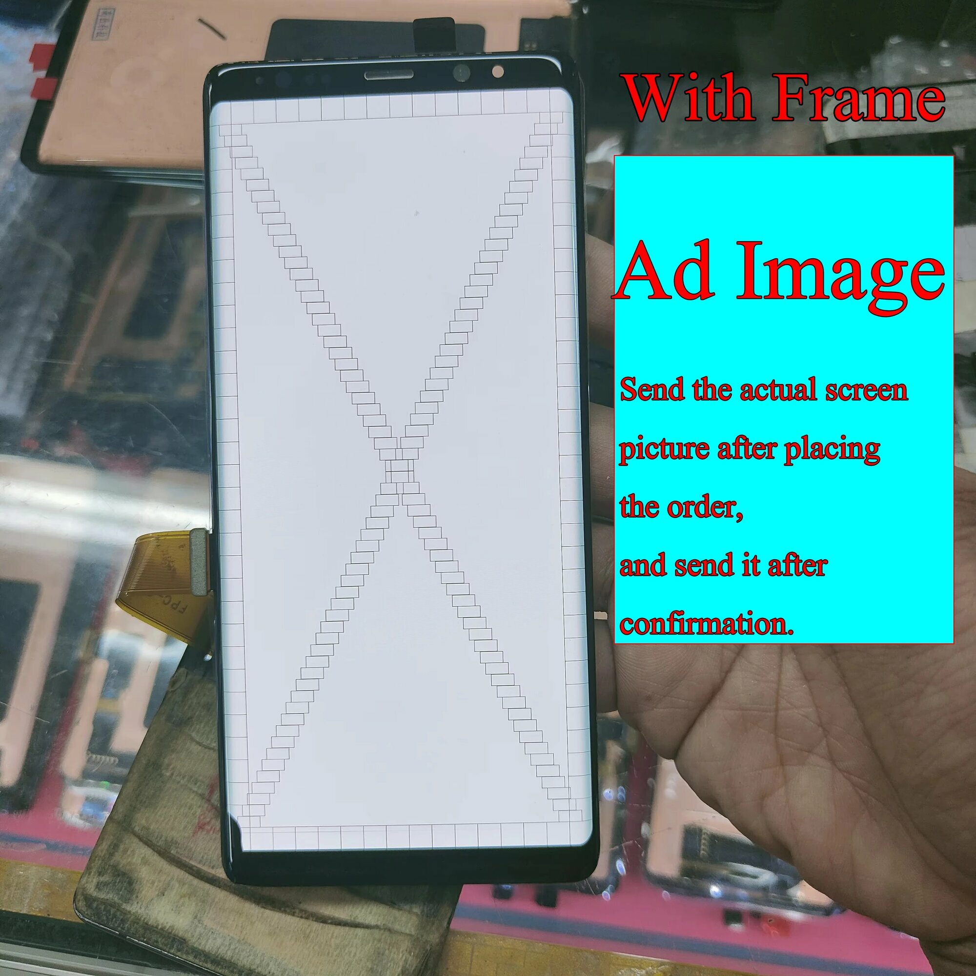 AMOLED точка защиты от сжигания и необходимые линии для Samsung Note 8 N9500 N9500F ЖК-дисплей с дигитайзером сенсорного экрана для Samsung Note 8 ЖК-дисплей N8 Dot Line Frame