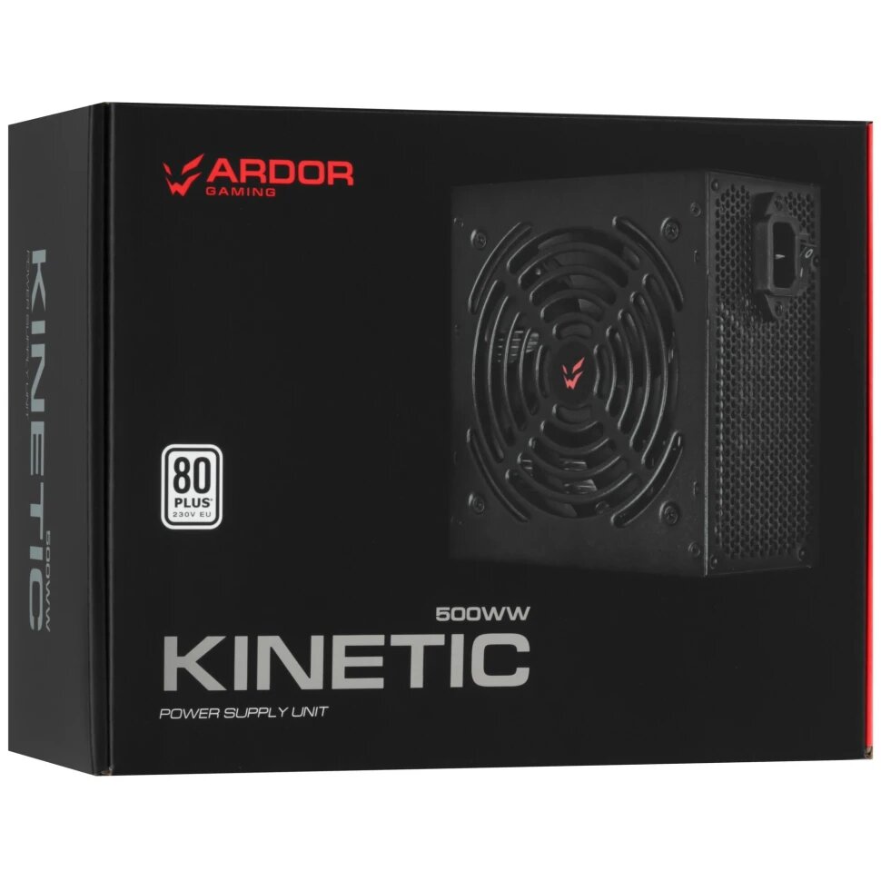 Блок питания ARDOR GAMING KINETIC 500WW, ATX 12V 2.31, черный