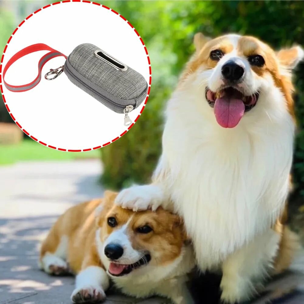 Диспенсер для пакетов для уборки за домашними животными, темно-серый, портативный контейнер для мусора