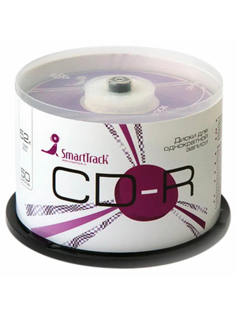 Диск CD-R SMARTTRACK, 700 Мб, 52x, комплект 50 шт.