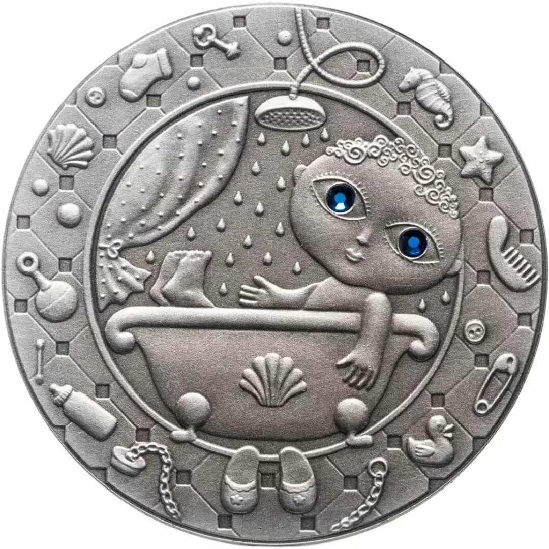 Беларусь 20 рублей 2009 "Знак зодиака - Водолей", Серебро 925, в сохранности UNC