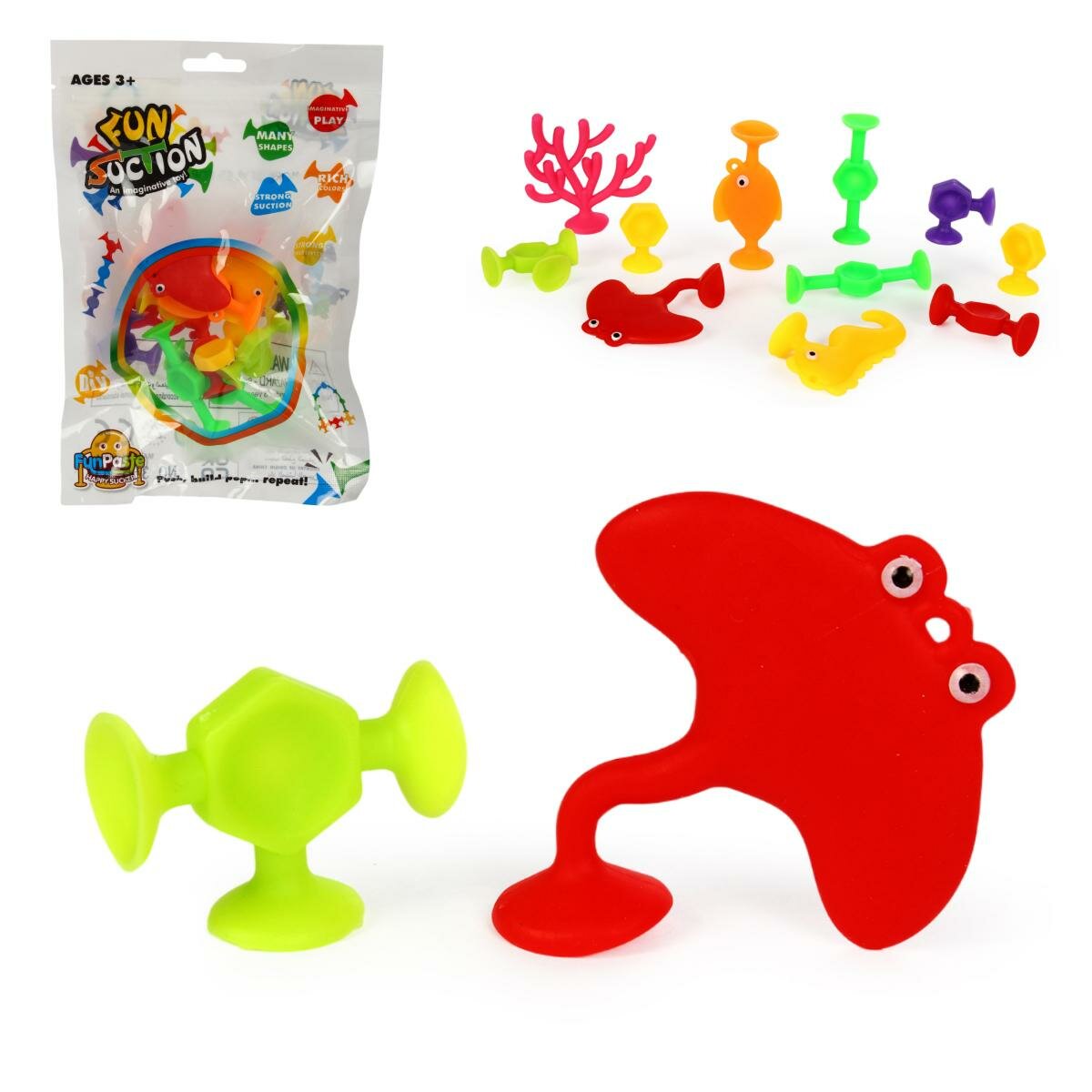 Игрушки-липучки 11 шт, яркие морские животные, прикрепление к поверхности