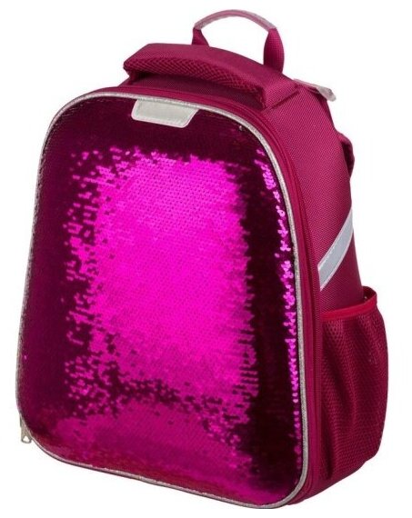 Ранец №1SCHOOL 879313 Sparkle Pink двусторонние пайетки фуксия/серебро