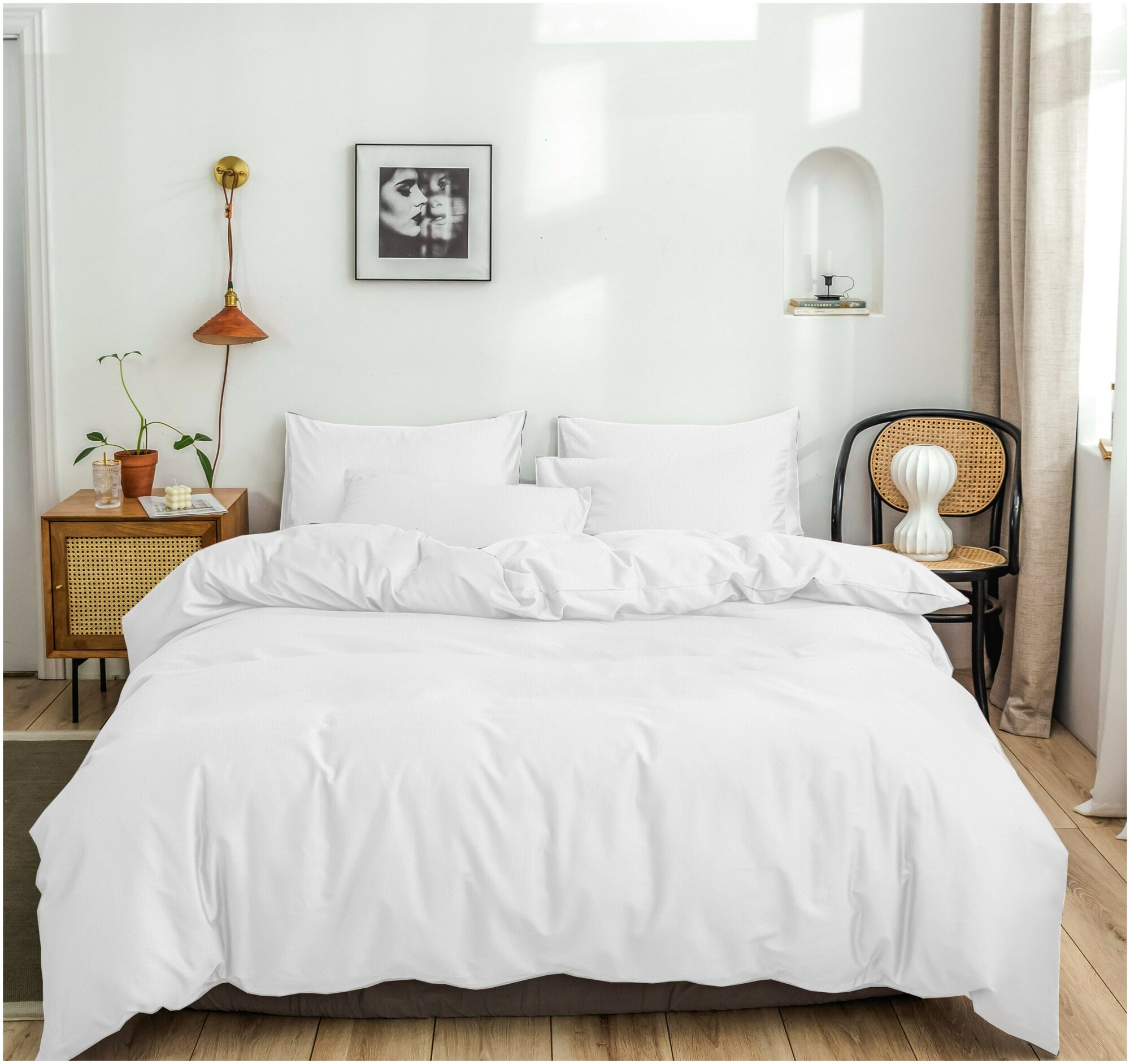 Комплект постельного белья 1,5 спальный вареный хлопок