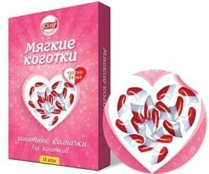 Антицарапки для кошек Cliny коготки мягкие красно-белые 40шт к207