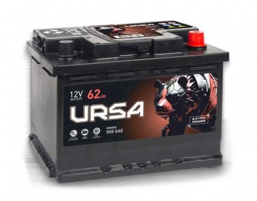 Аккумулятор Ursa Extra power, 242x175x175, обратная полярность, 62 Ач