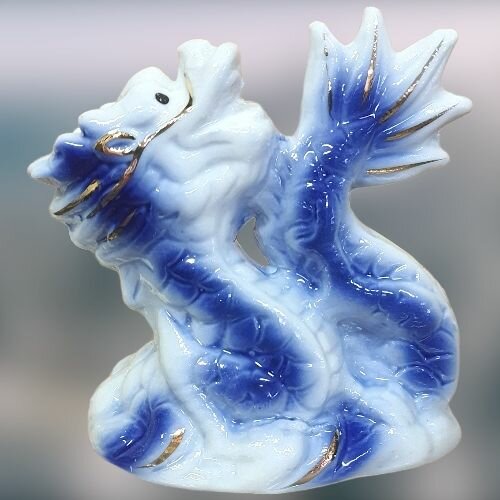 Статуэтка фарфоровая Дракончик №2, 7 см, фигурка интерьерная из керамики