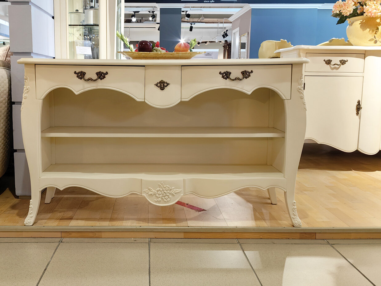 Консоль прованс белая, из дерева