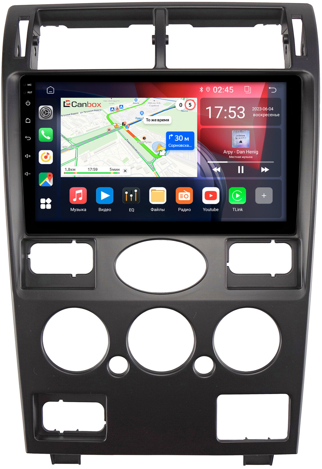 Штатная магнитола Canbox GT9-1281 для Ford Mondeo 3 2000-2003 (седан) на Android 10 (IPS, DSP, CarPlay)