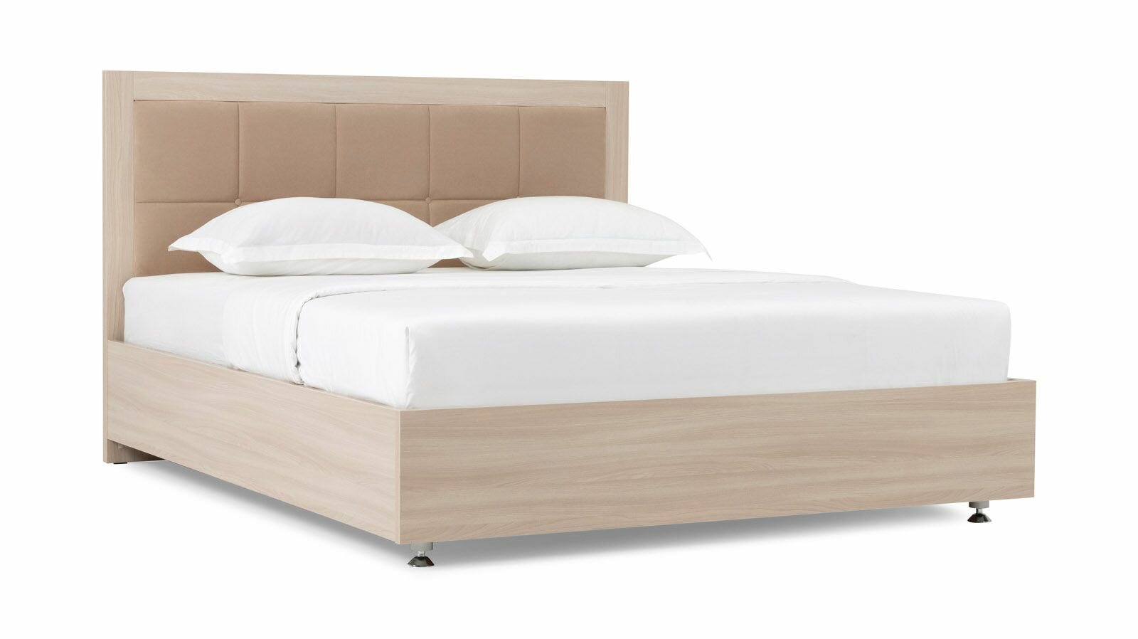 Кровать c подъемным механизмом Askona (Аскона) Innovo ice (Инново айс) Ясень Шимо светлый Тк. Casanova stone 160x200