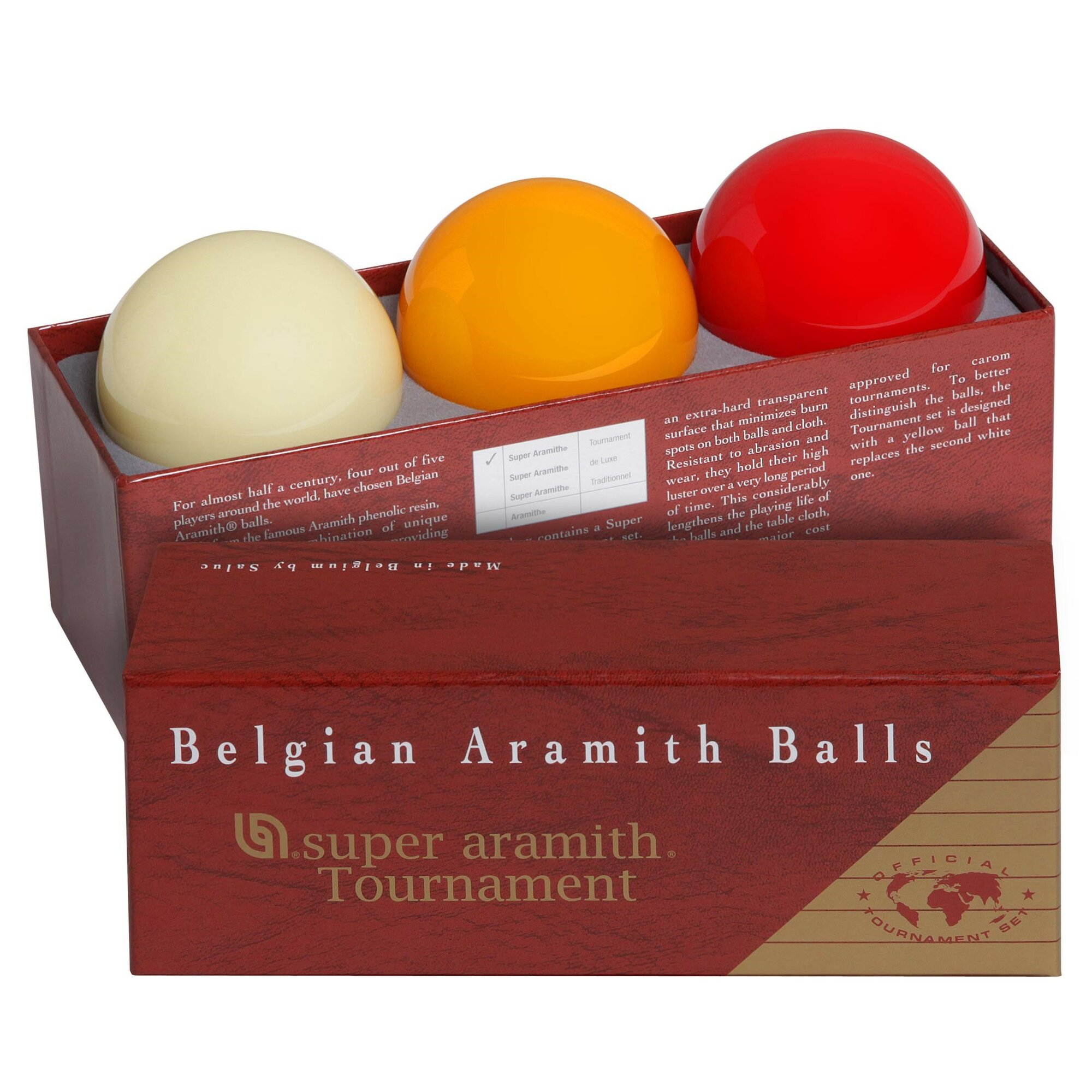 Aramith Шары Super Aramith Tournament Carom ø61,5мм 3шара