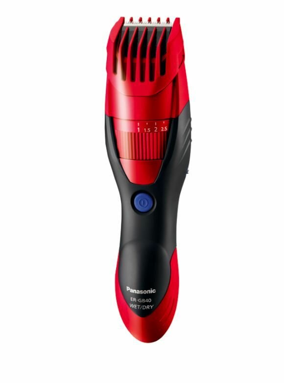 Триммер для бороды и усов Panasonic ER-GB40 красный (насадок в компл:1шт)