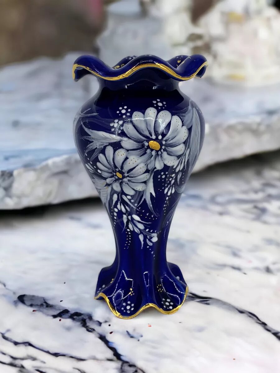 Ваза Объединение "Гжель" Лилия маленькая