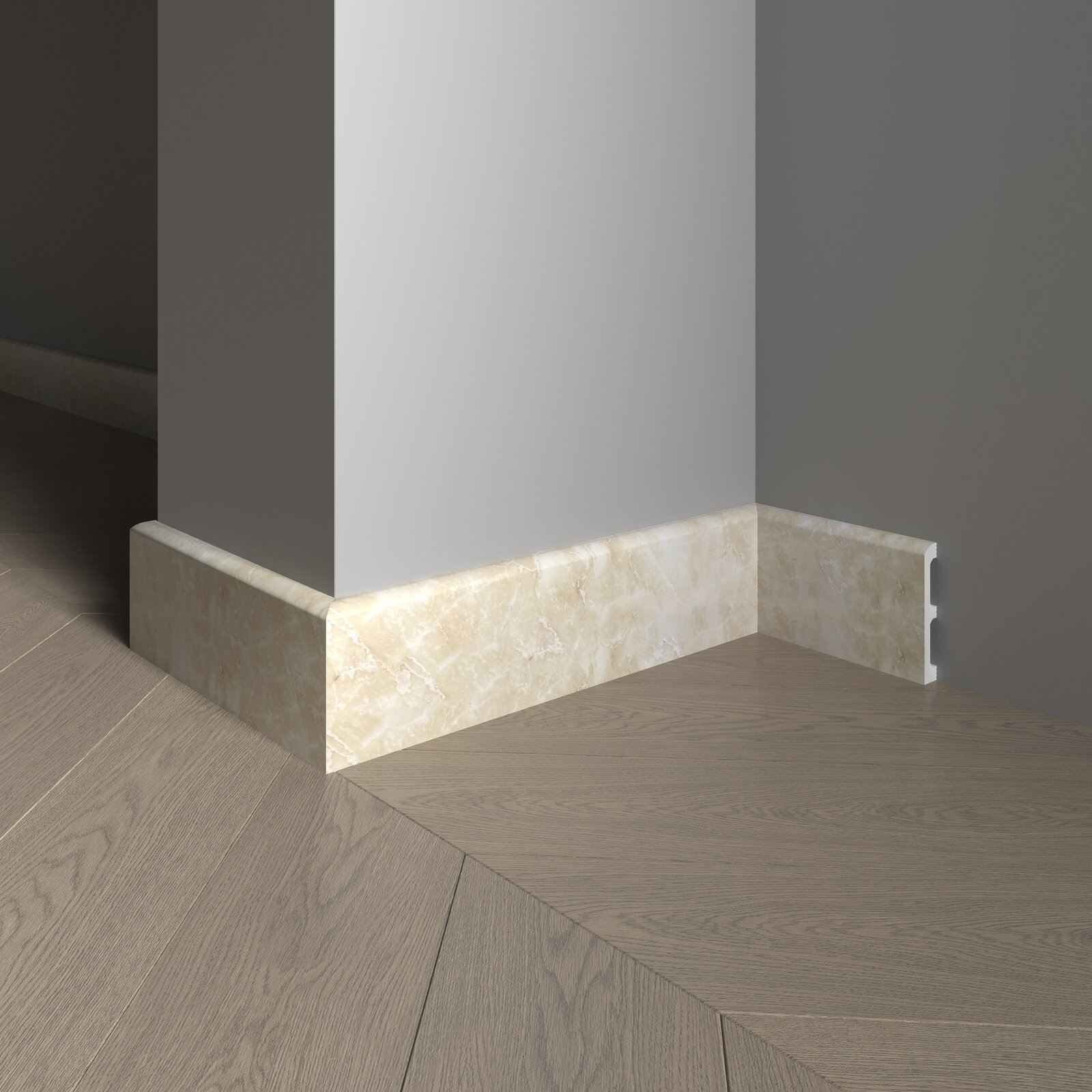 Плинтус Decor-Dizayn арт. 706-10 ( д. 2400 x в. 80 x ш. 13 мм. )