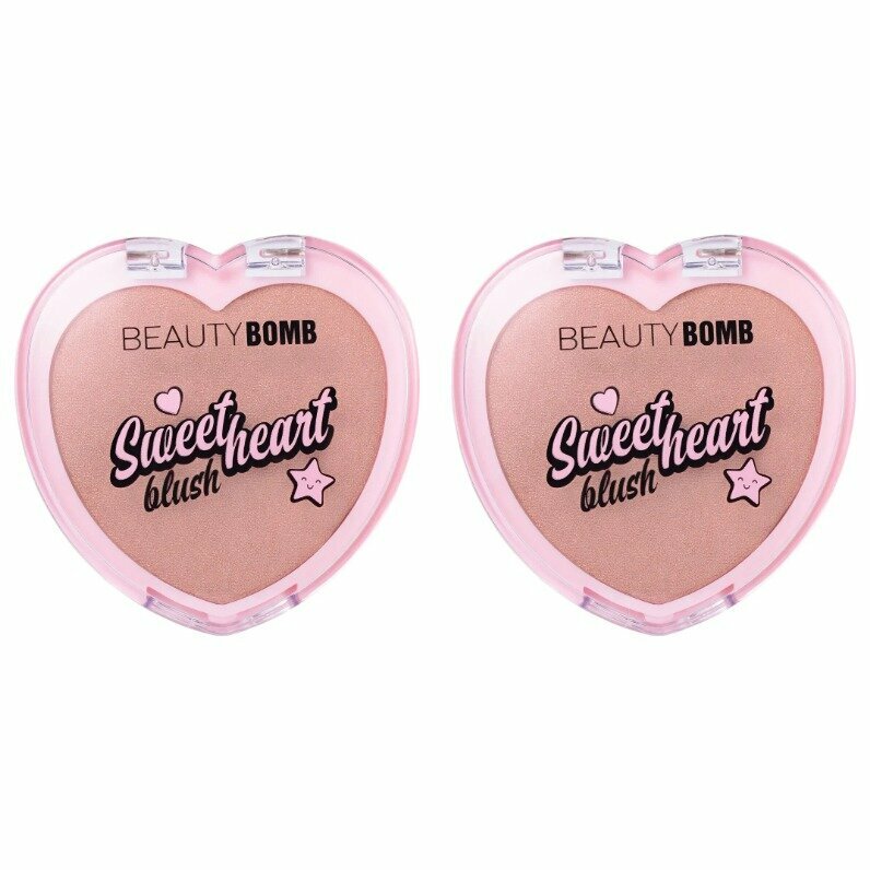 Румяна Beauty Bomb Blush Sweetheart тон 04, коричневый с шиммером, 3,5 г, 2 шт