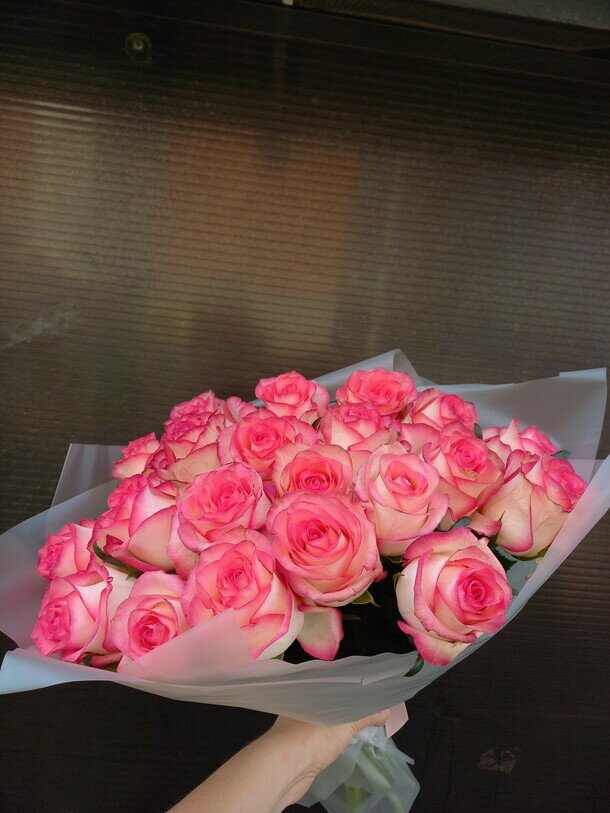 Букет Well Flowers, круглый, 25 цветок, 50 см, букет свежих цветов