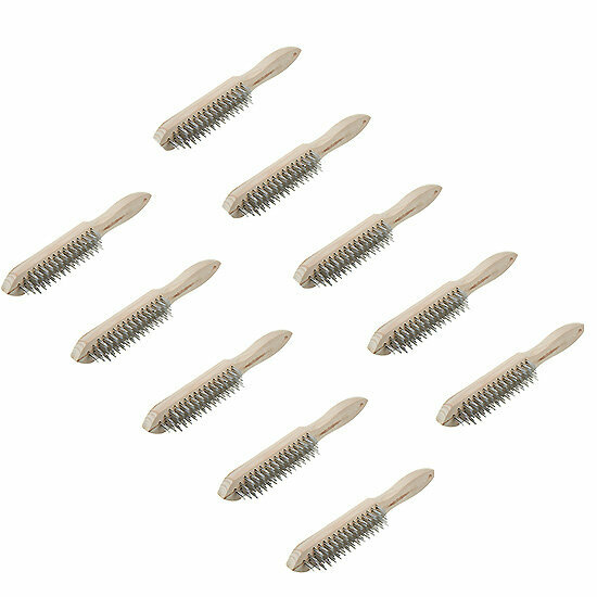 Корщетка ручная 290 мм шестирядная с деревянной ручкой (10 шт.)