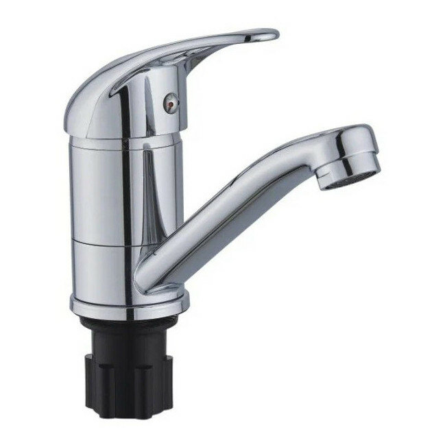 Эверест B45-040, Смеситель для кухни с коротким изливом, картридж 40 мм, гайка, хром