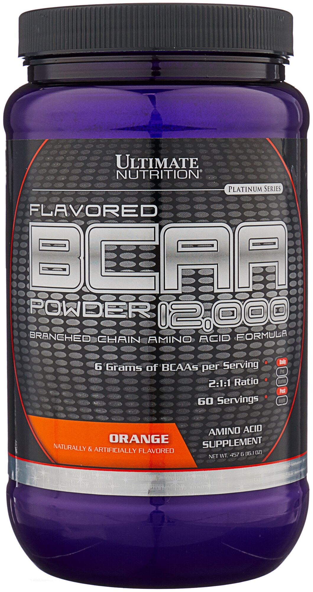 BCAA Ultimate Nutrition 12000 Flavored, апельсин, 457 гр.