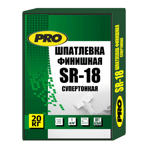 Шпаклёвка CENTER PRO SR-18 20 кг