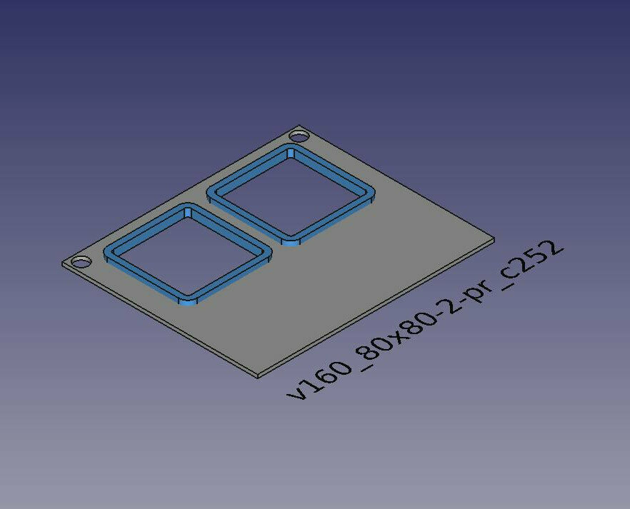 Форма VASSILII compact для запайки пищевых контейнеров пленкой 80х80 мм*2 № c252