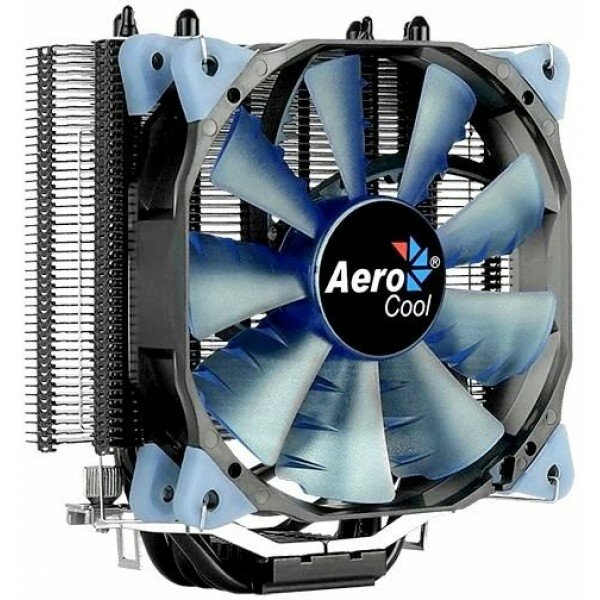 Кулер для процессора AeroCool/Formula Verkho 5 Dark черный, 120 мм, алюминий/медь, 2000 об/мин, 27 дБ, 4 pin, 150 Вт, 156.5 мм