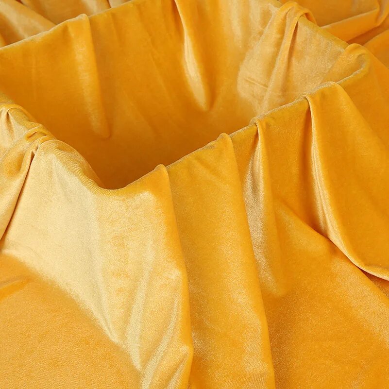 Бархатная велюрная ткань золотистого цвета от fabcdiy Golden