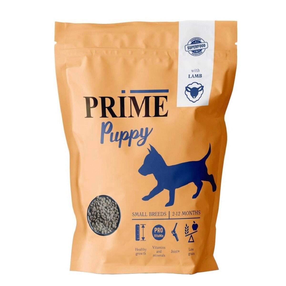 Сухой корм PRIME PUPPY SMALL для щенков мелких пород с ягненком 500гр