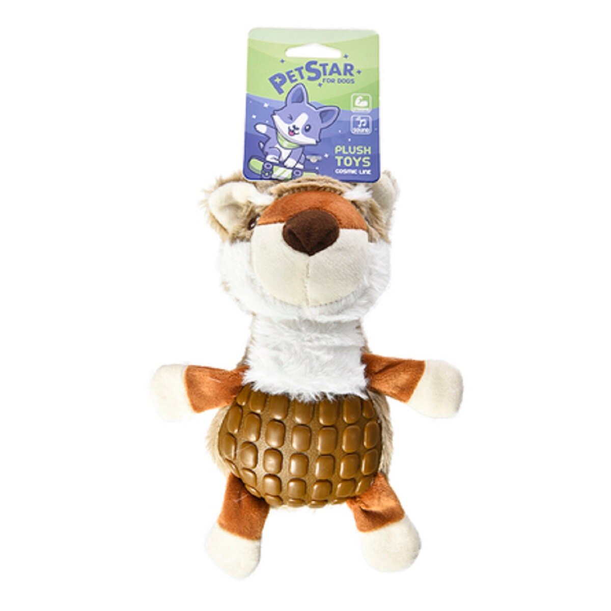 PET STAR игрушка для cобак панда 17*22см, плюшевая с пищалкой, с резиновой вставкой