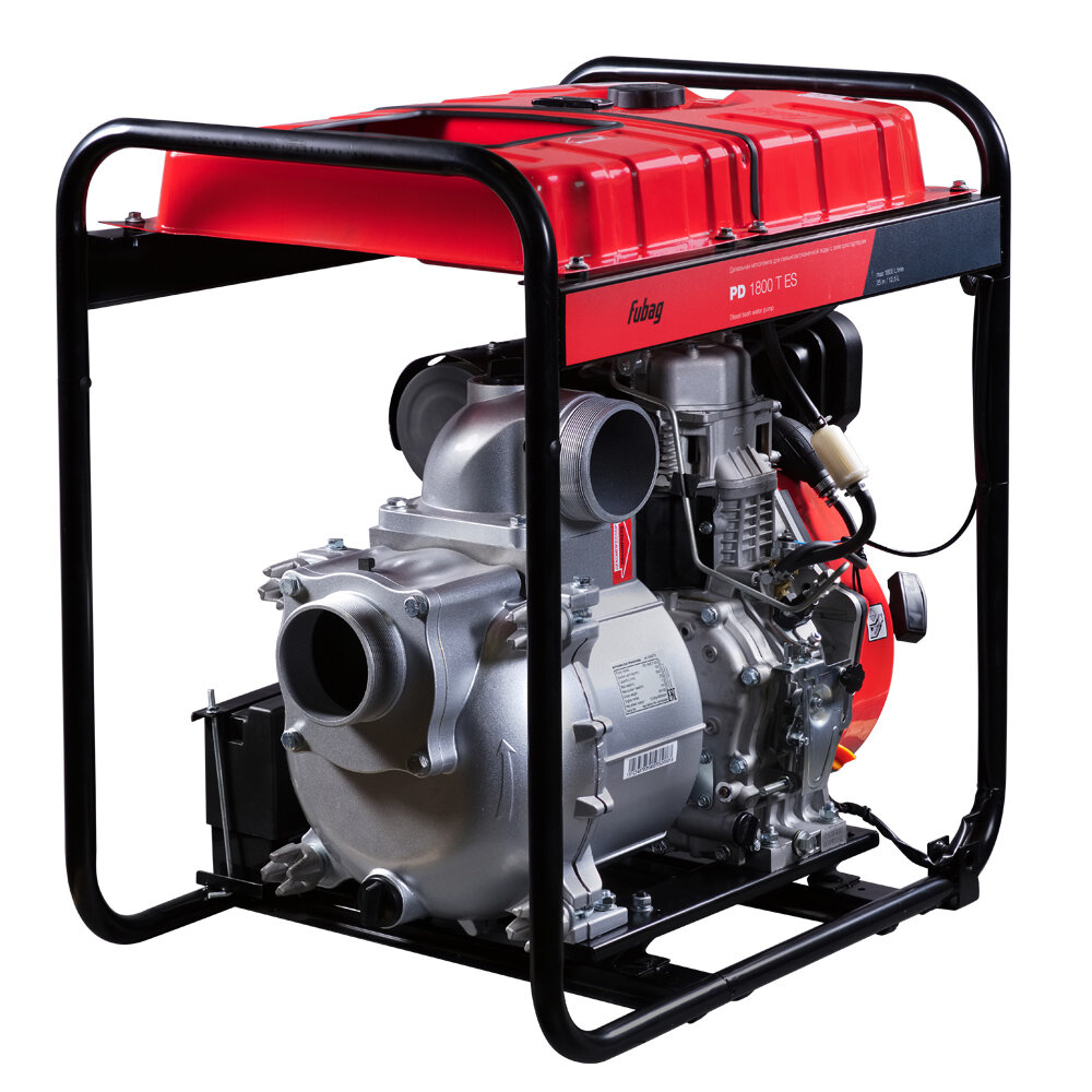 Дизельная мотопомпа FUBAG PD 1800 T ES для сильнозагрязненной воды 1800 л/мин