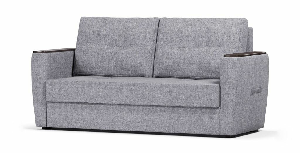 Диван-кровать Майами II 120, 154х90х88 см, Серая рогожка, механизм Софа, прямой диван раскладной маленький