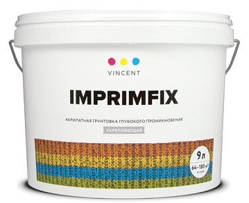 Грунт Акрилатный Vincent G3 Imprimfix 2.5л Глубокого Проникновения, Укрепляющий / Винсент Импримфикс Г3.