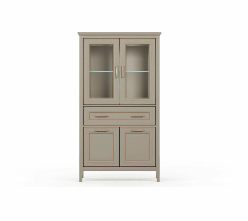 Шкаф БРВ-мебель Classic REG2W2D1S/170 Глиняный серый