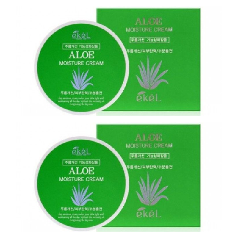 Крем для лица Ekel интенсивно увлажняющий, с экстрактом алоэ, 100 мл, 2 шт