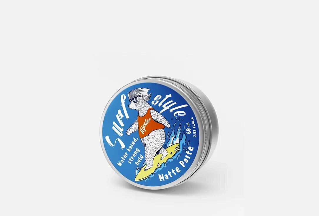 Паста для волос Hipster Surf Style Matte Paste, на водной основе, сильная фиксация, 60мл
