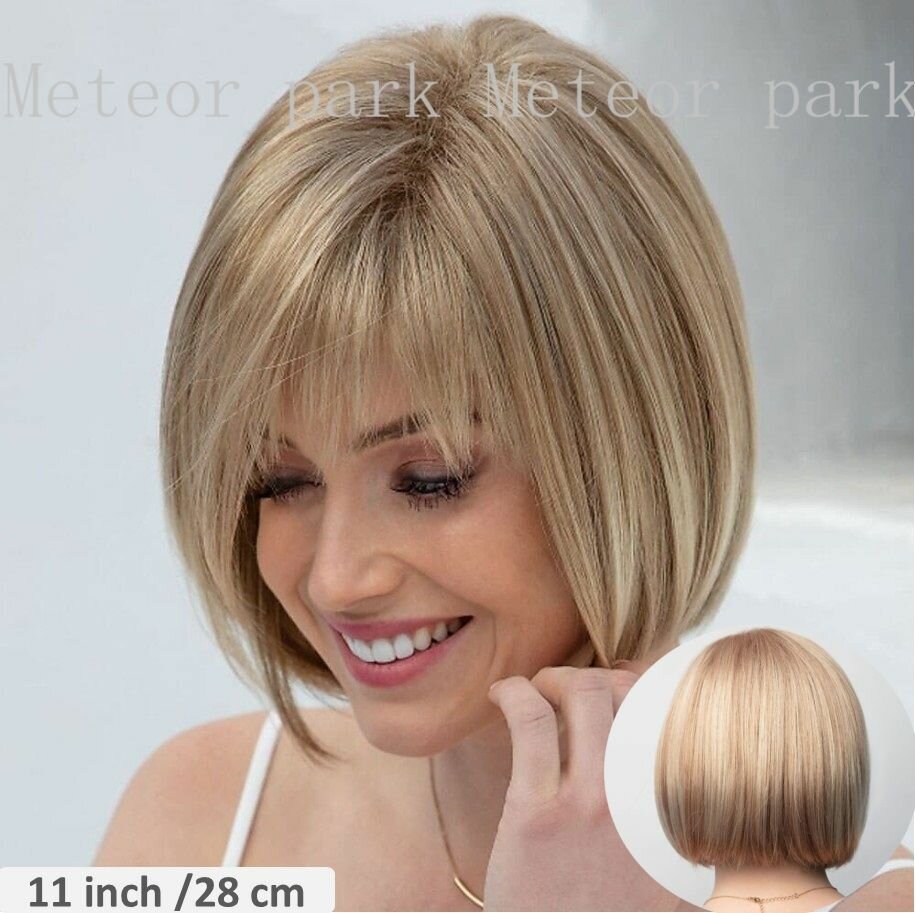 Парик женские золотой коротких, bob