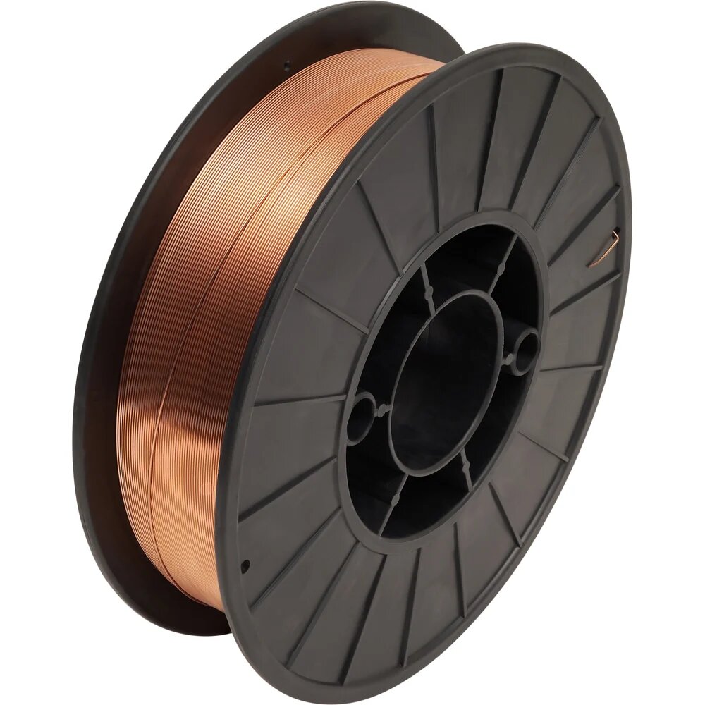 Омедненная проволока ER-70S-6 (СВ-08Г2С-О; 0.8 мм; 5 кг) Gigant GCH-080805, Низкое разбрызгивание металла