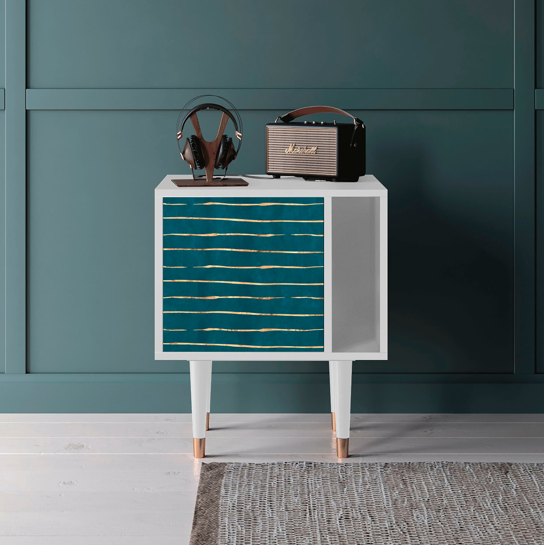 Прикроватная тумба - STORYZ - S2 Ocean Drive, Размер - 58 x 69 x 48 см, Цвет - Белый