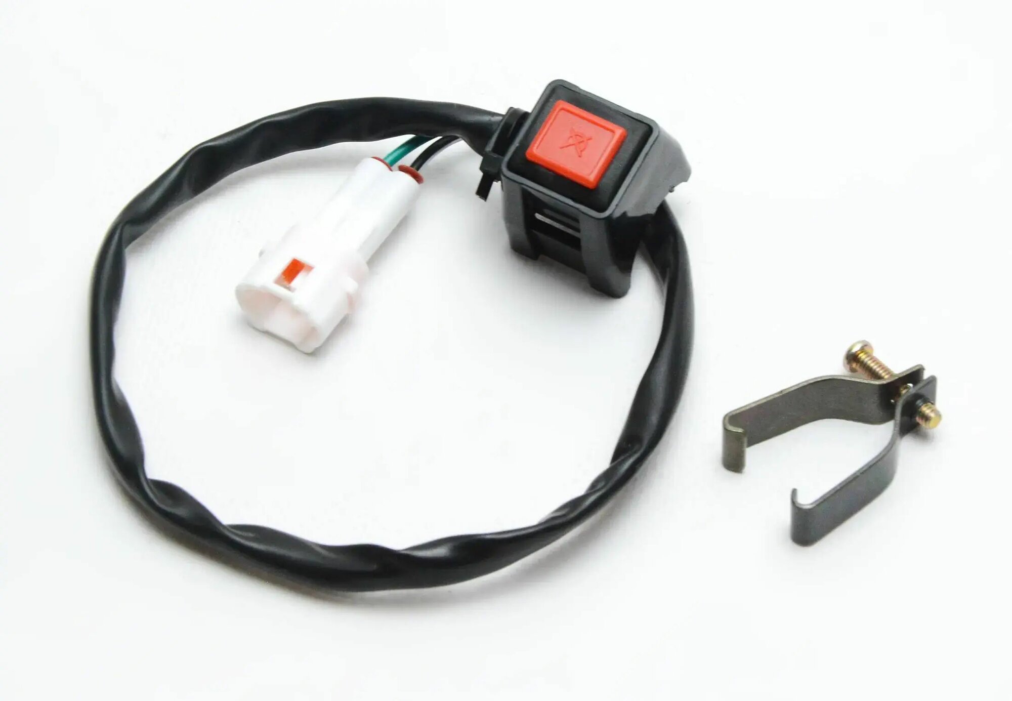 Кнопка стоп двигателя красная влагостойкий разъем на мотоцикл, питбайк, эндуро.