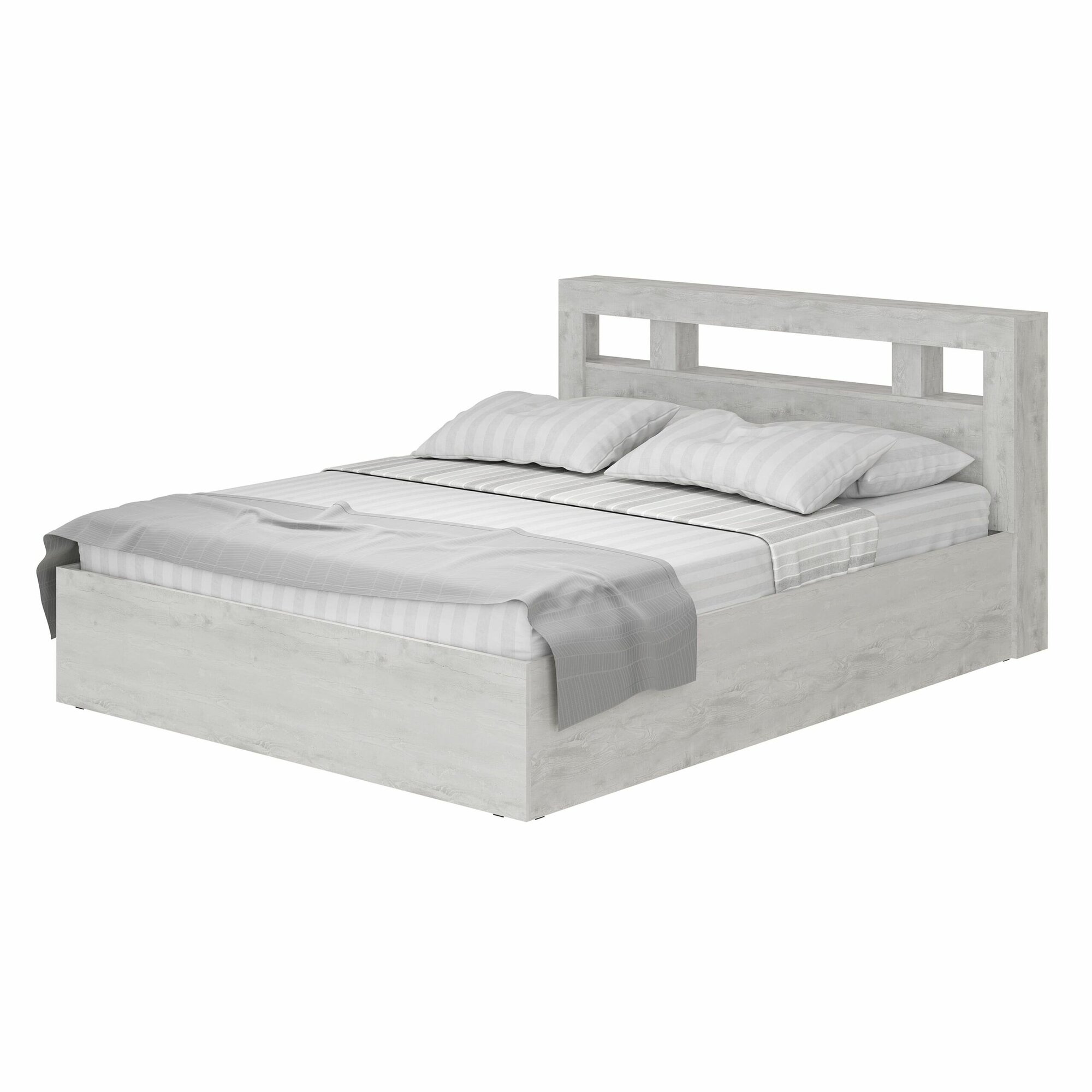 Каркас кровати Прима КР-16 1,6 м (без основания), Бетон пайн светлый