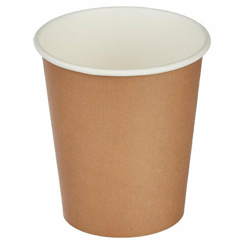 4 шт. Стакан одноразовый бумажный 200/276 мл, D 80 мм, 50 шт, однослойный для холодного/горячего, Craft 2.0, скандипакк, -2201, 771S70900-2201