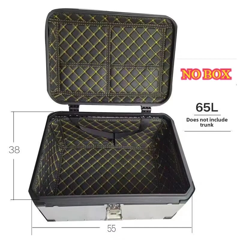 Универсальный квадратный ящик для багажника мотоцикла, универсальный хвостовой ящик для электромобиля, съемная подушка, внутренний вкладыш 36 л/45 л/57 л 65 L