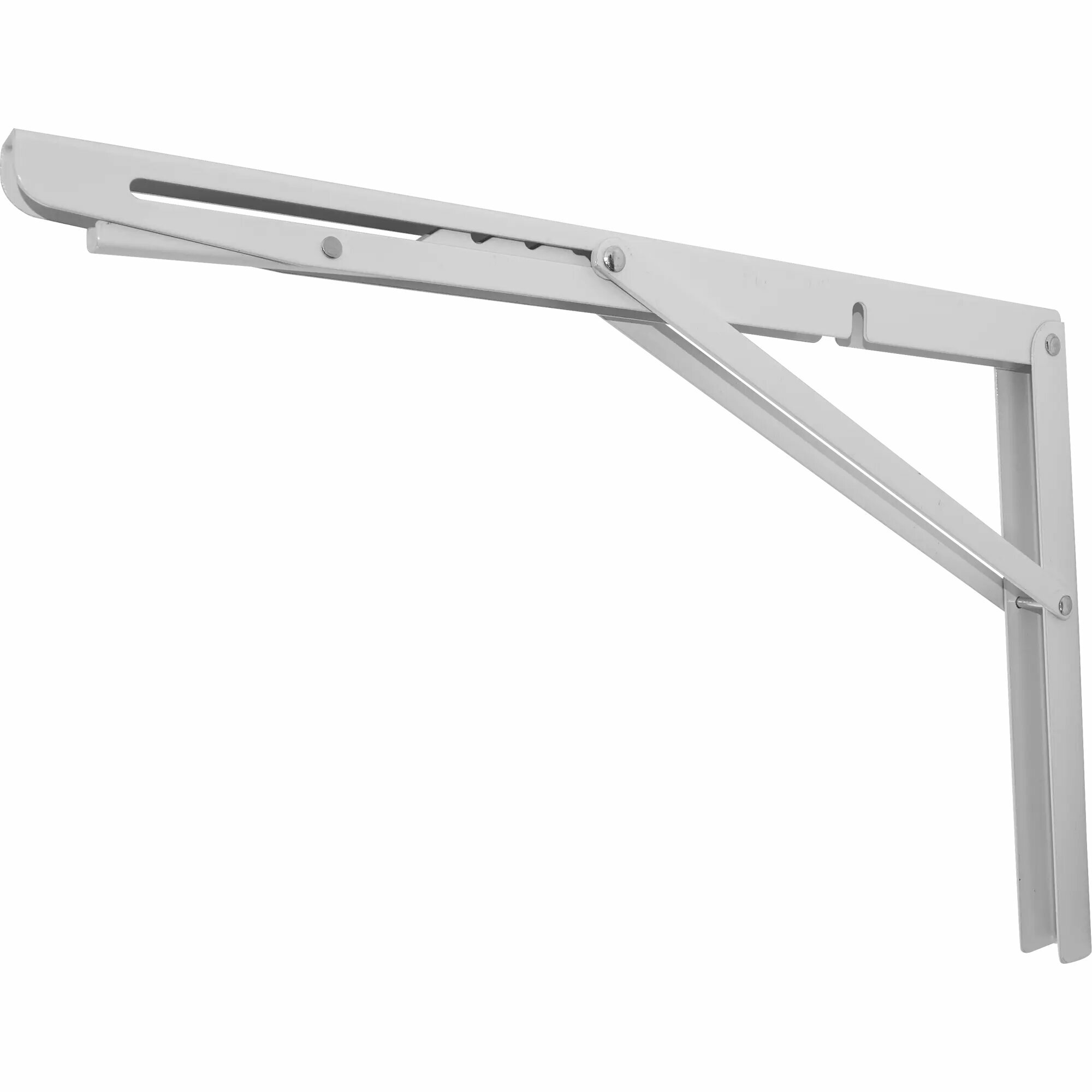 Larvij складной кронштейн для полки 40x27 см, нагрузка до 30 кг, металл, белый