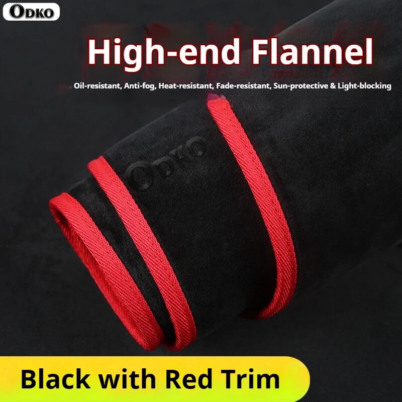 Чехол на приборную панель автомобиля, избегайте света, коврик от солнца, нескользящий чехол, аксессуары для Toyota Raize A200 Rocky 2019 2020 2021 2022 2023 B Flannel red trim, Right Hand Drive