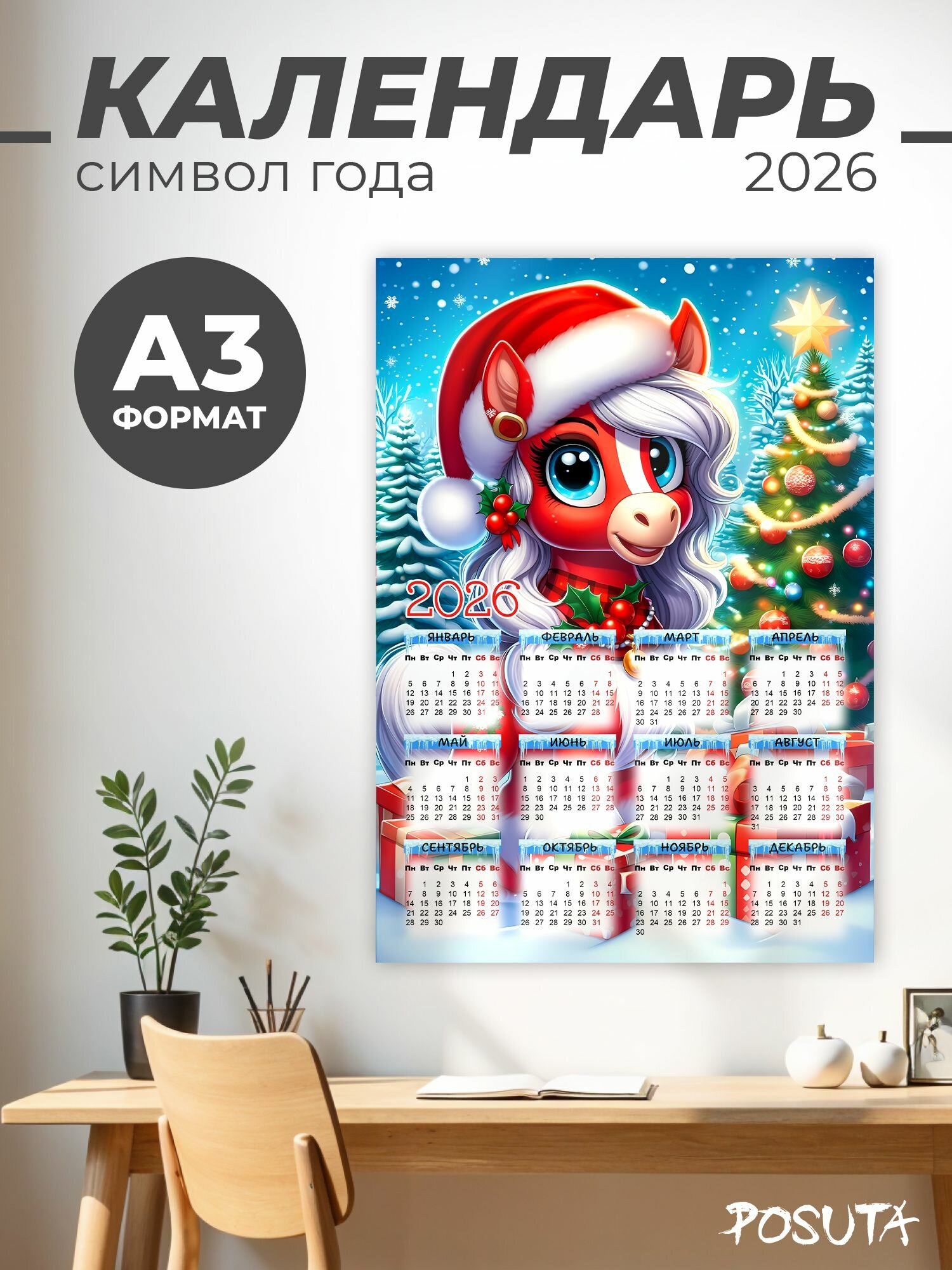 Календарь настенный символ года 2026 год